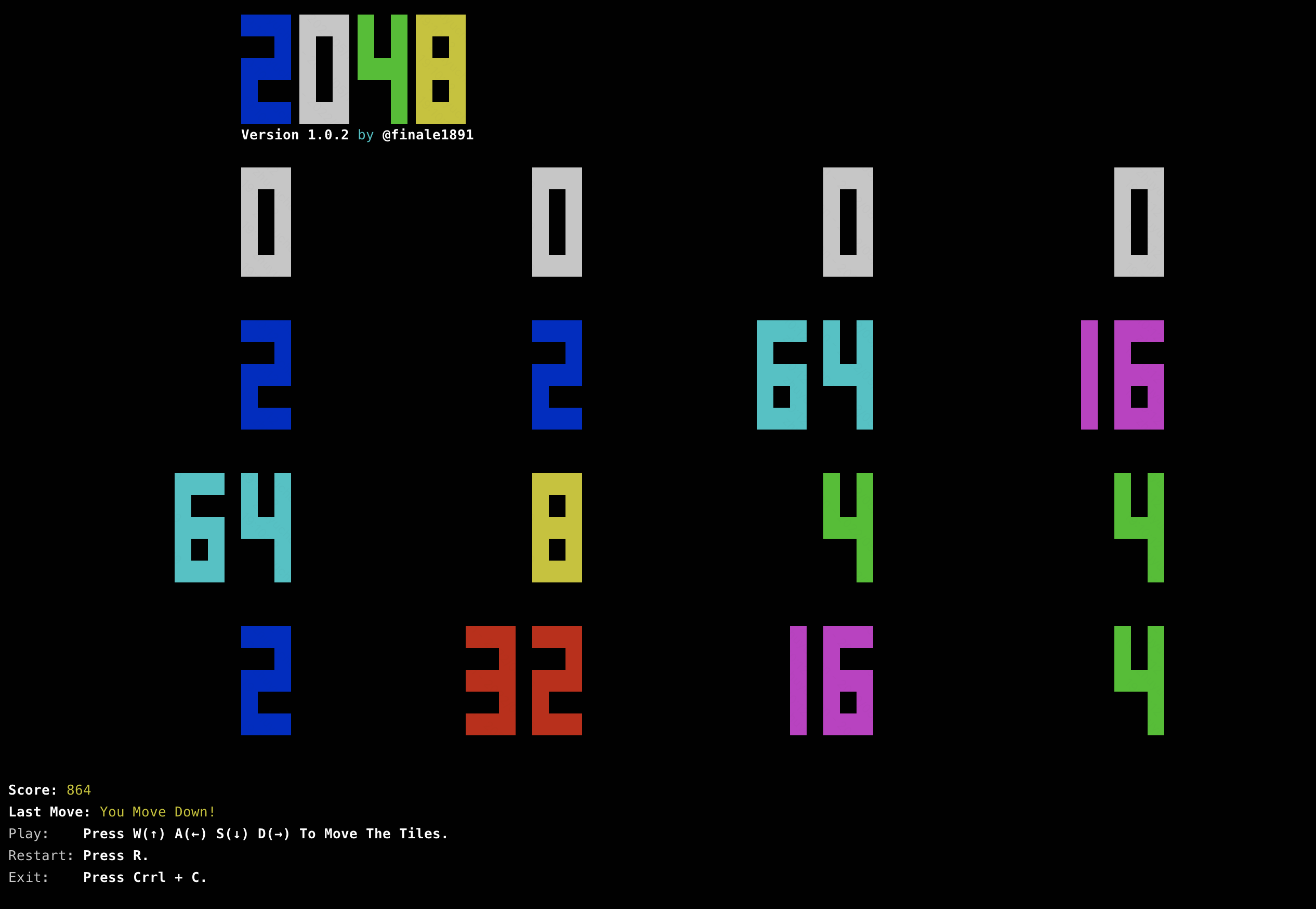 2048-terminal CDN by jsDelivr - A free, fast, and reliable Open Source CDN