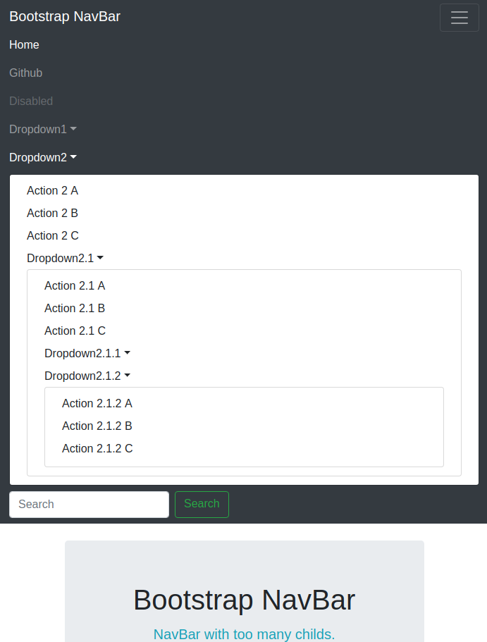 Bootstrap Navbar Dropdowns Cdn By Jsdelivr A Free Fast And Reliable Open Source Cdn 
