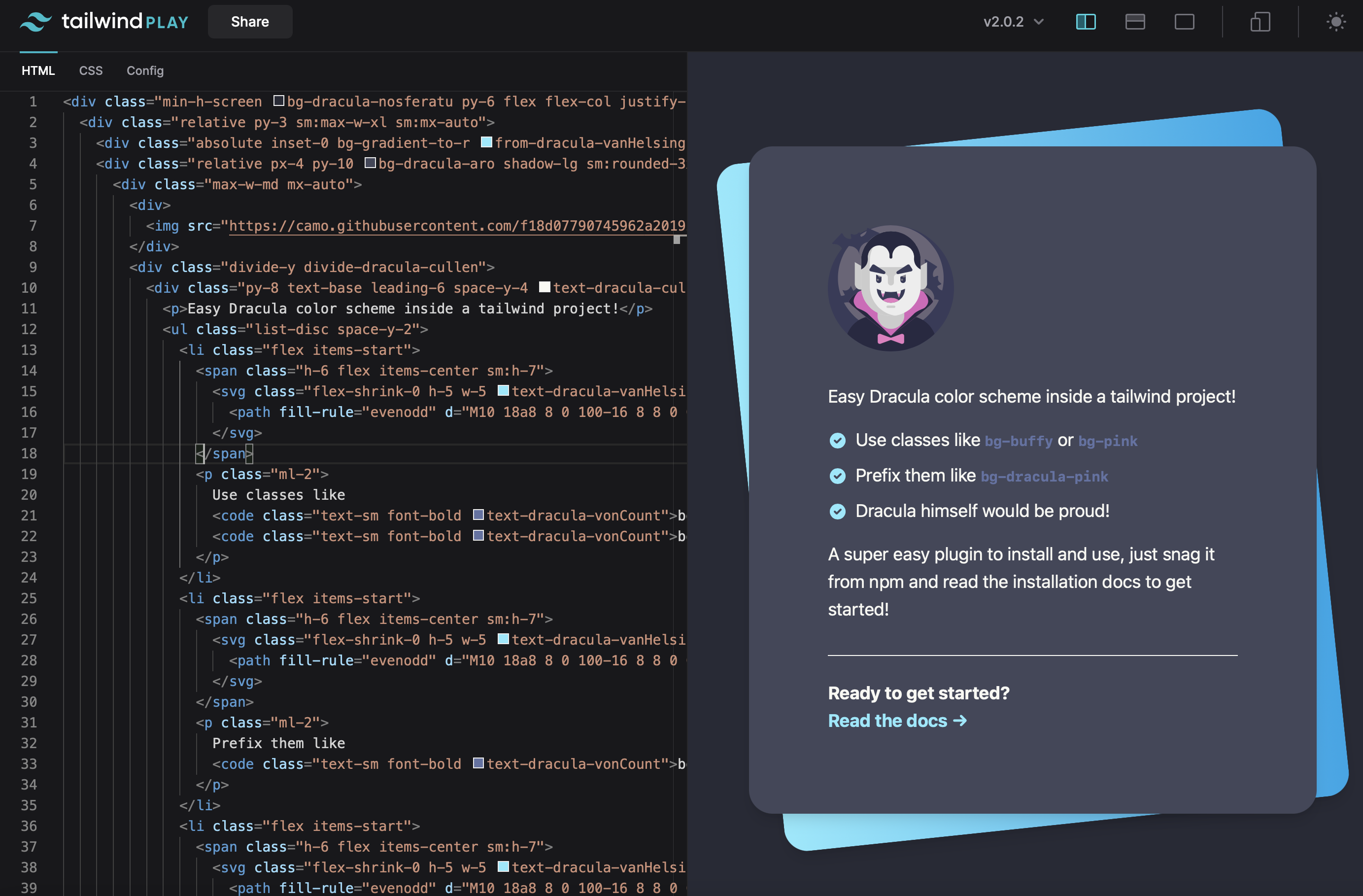 tailwind-dracula CDN by jsDelivr - A free, fast, and reliable Open Source CDN