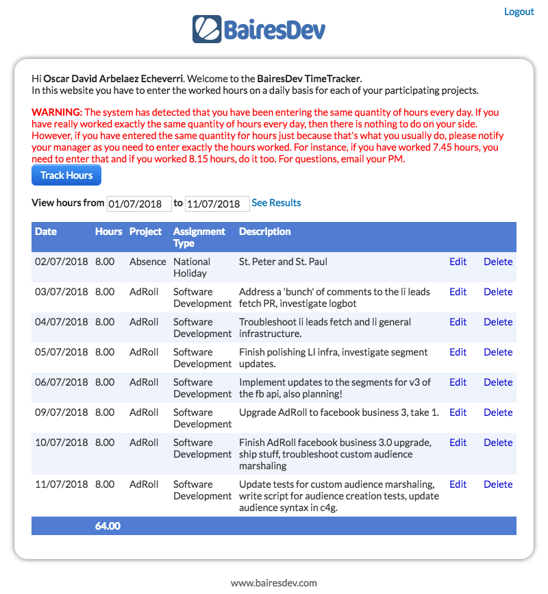 timetracker-baires CDN by jsDelivr - A free, fast, and reliable Open Source CDN